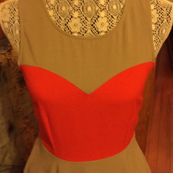 C. Luce | Dresses | C Luce Coral Light Brown Dress | Poshmark